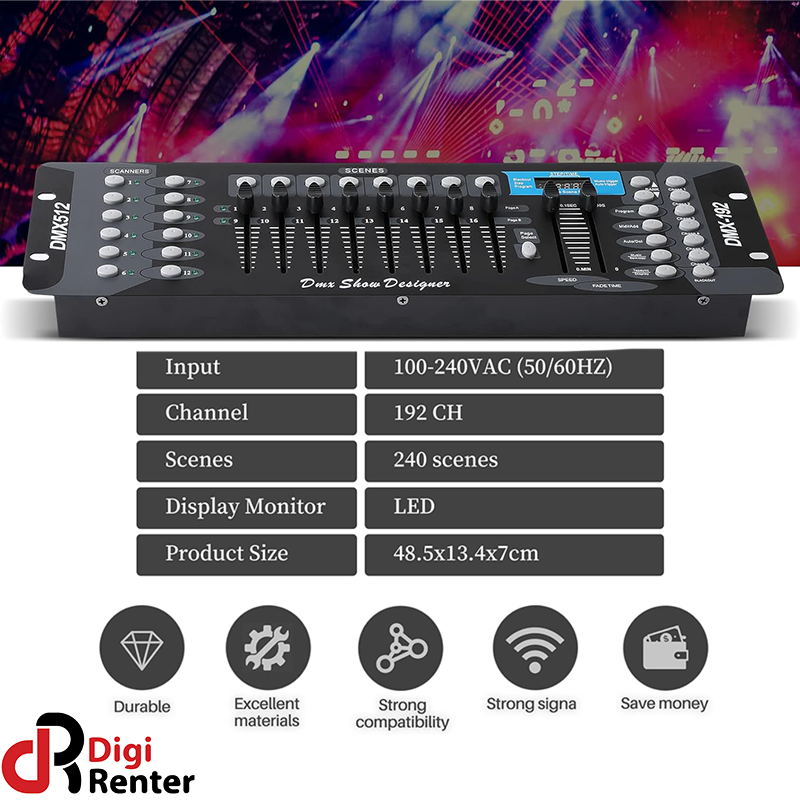 مشخصات ، قیمت و اجاره دستگاه کنترلر dmx 512 |دیجی رنتر